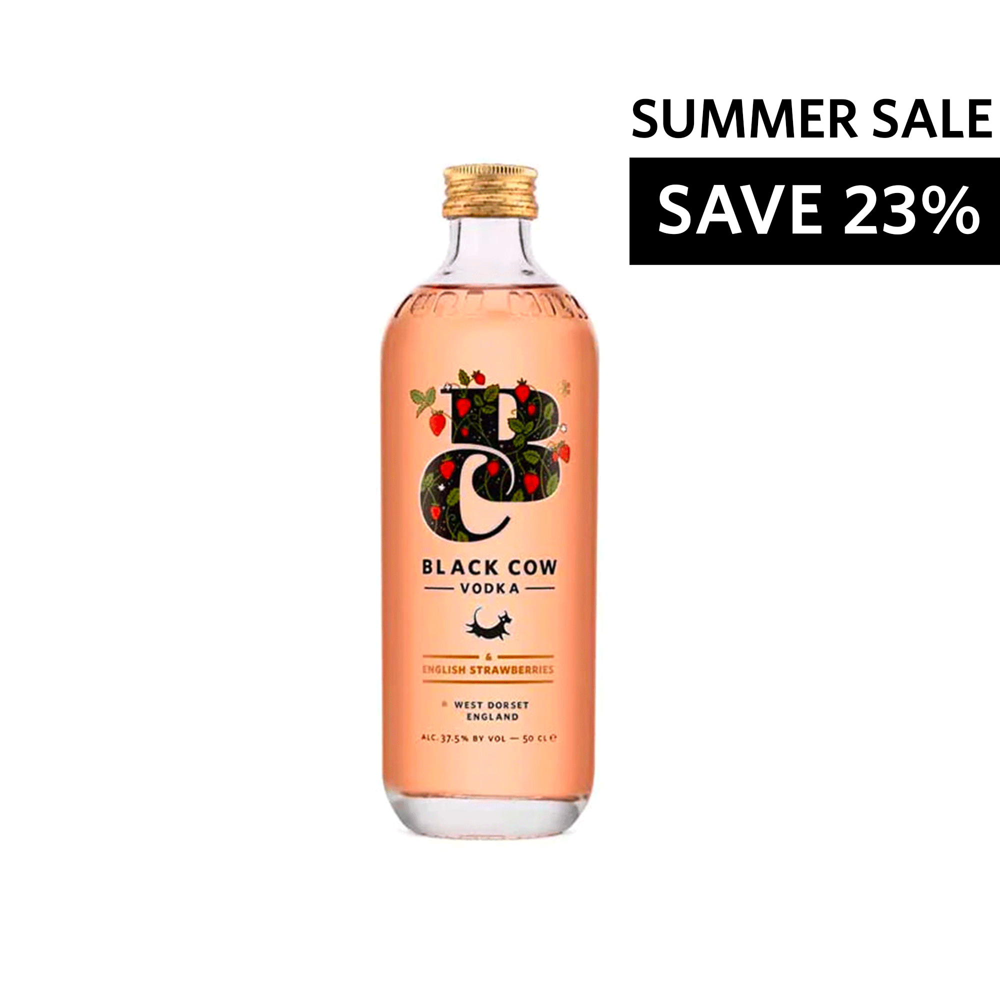 Black Cow & English Strawberries Vodka | World's Smoothest Vodka