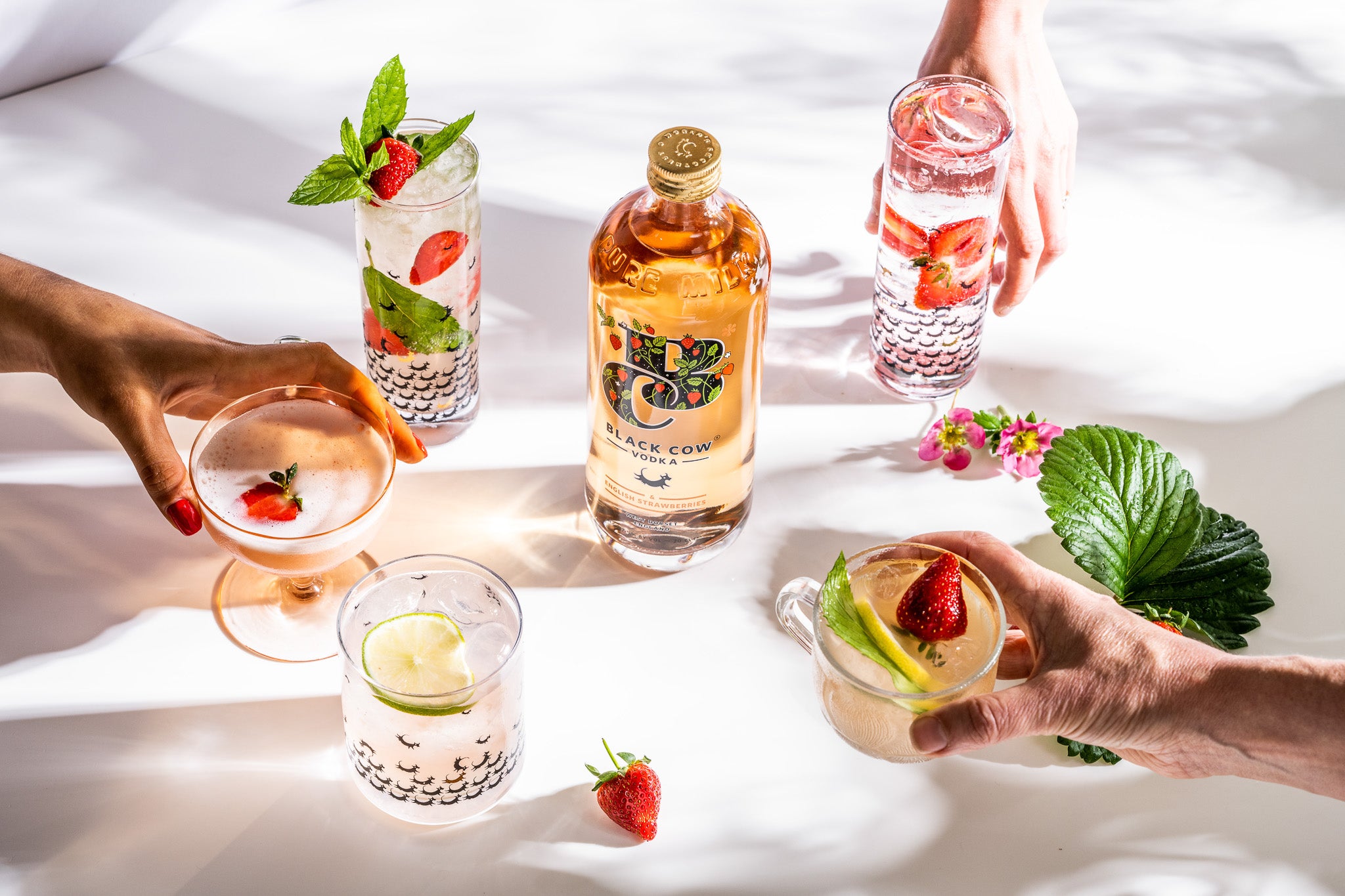 Black Cow & English Strawberries | Strawberry & Cream vodka
